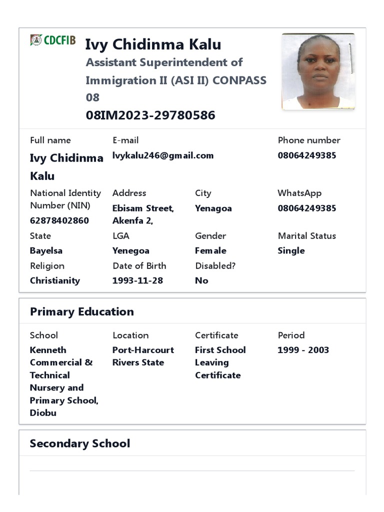 CDCFIB Immigration Recruitment | PDF