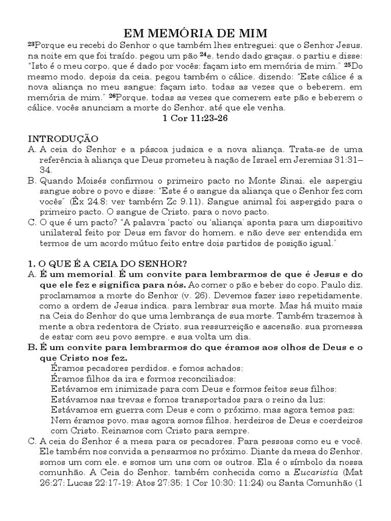 Em Memória de Mim | PDF