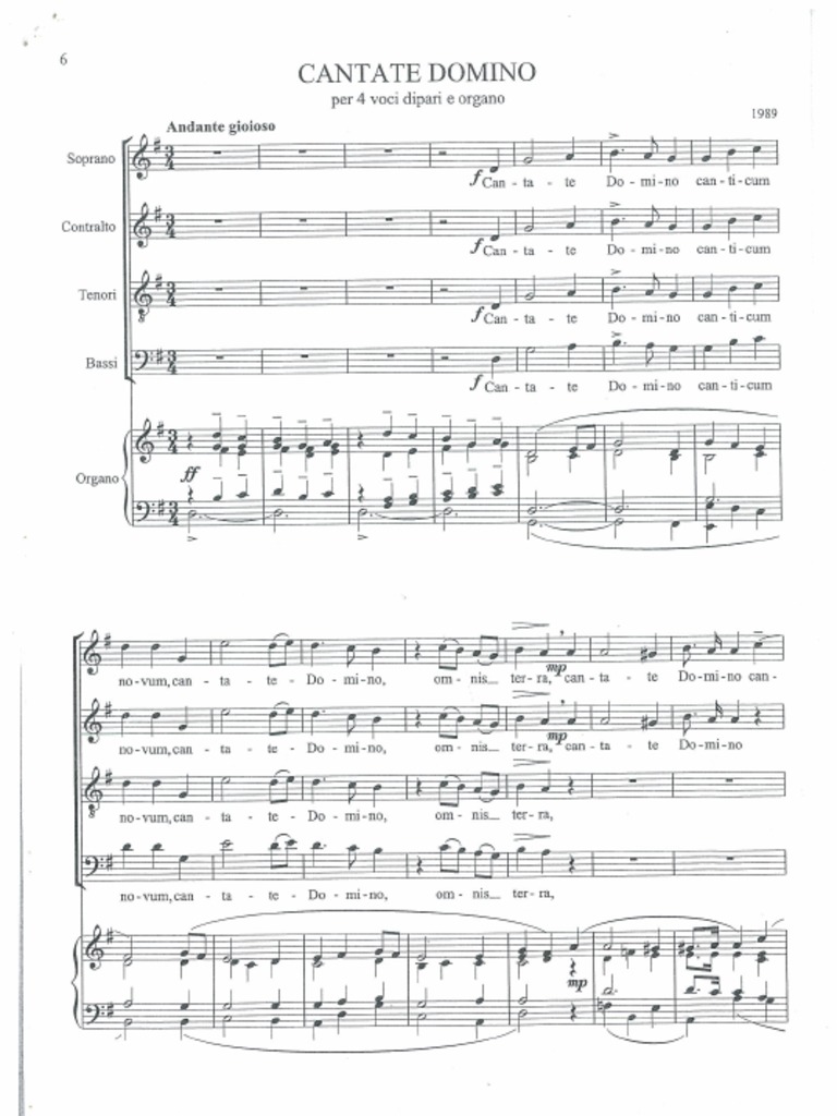 Cantate Domino - Miserachs | PDF