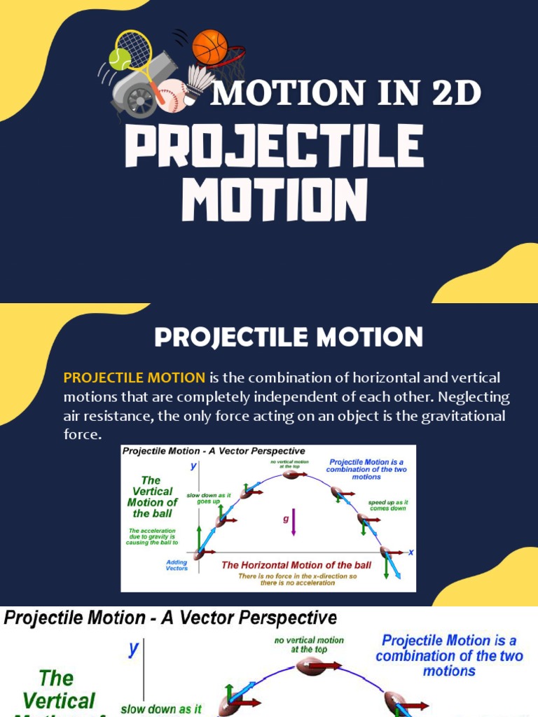 Motion in 2D Projectile Motion | PDF | Force | Projectiles