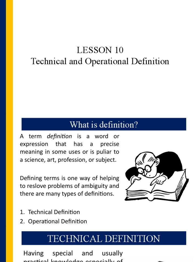 Lesson 10-Q2-Technical and Operational Definition | PDF
