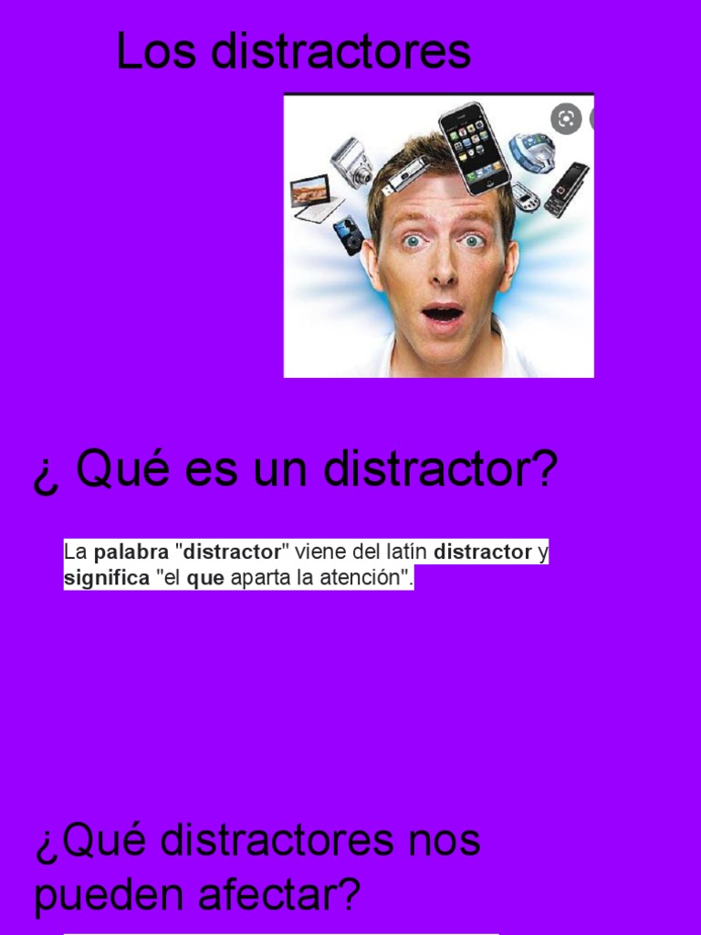 Tipos y efectos de los distractores | PDF