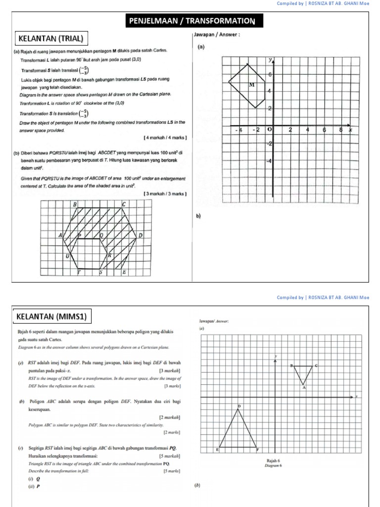 Matematik Penjelmaan oleh Rosniza | PDF | Space | Geometry