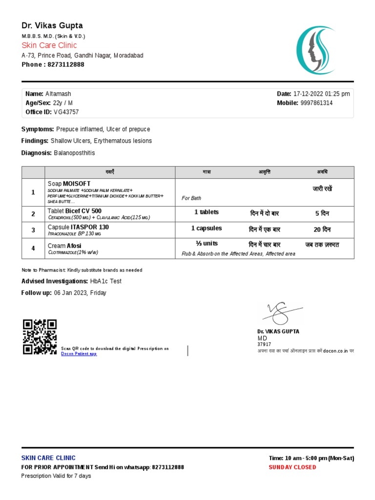 Prescription 1673444703190 | PDF | Clinical Medicine | Health Sciences