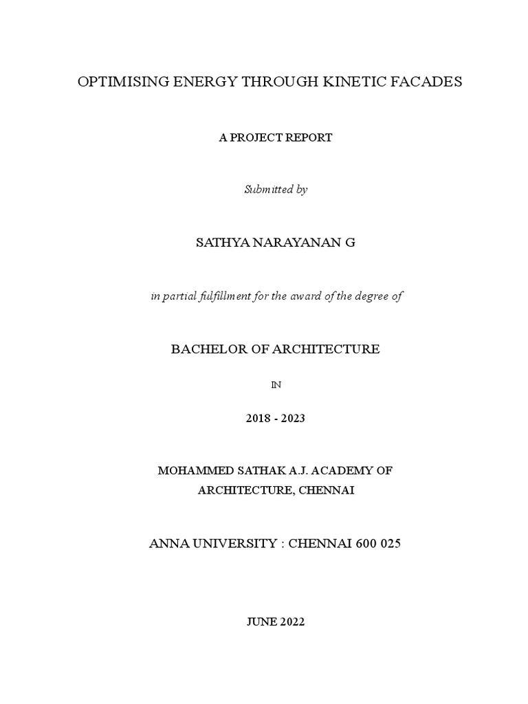 Optimising Energy Through Kinetic Facades | PDF | Efficient Energy Use | Simulation
