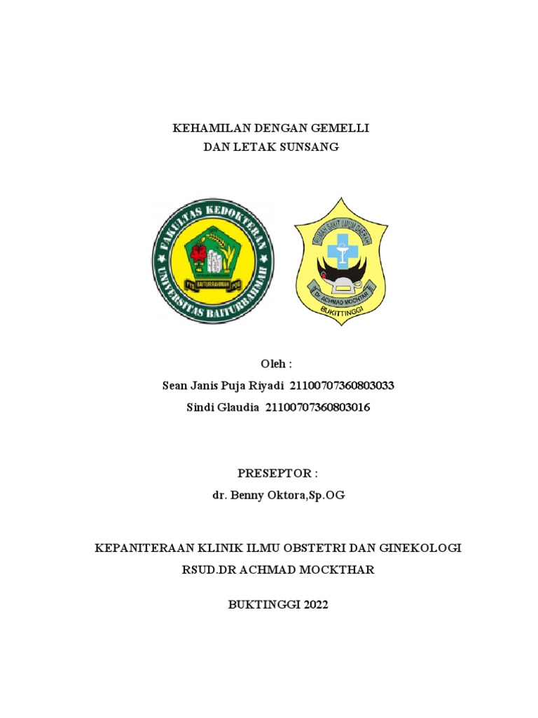 Case Report - Kehamilan Dengan Gemelli | PDF
