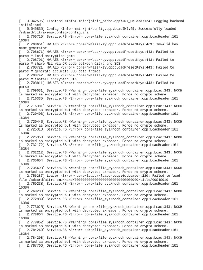 Citra Log | PDF | Rendering (Computer Graphics) | Encryption Citra Log | PDF | Rendering (Computer Graphics) | Encryption
