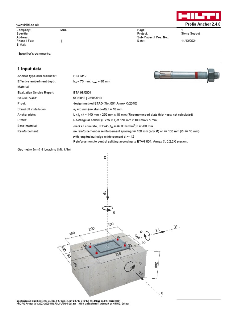 250x250x15 M12 HST | PDF | Mechanical Engineering | Applied And ...