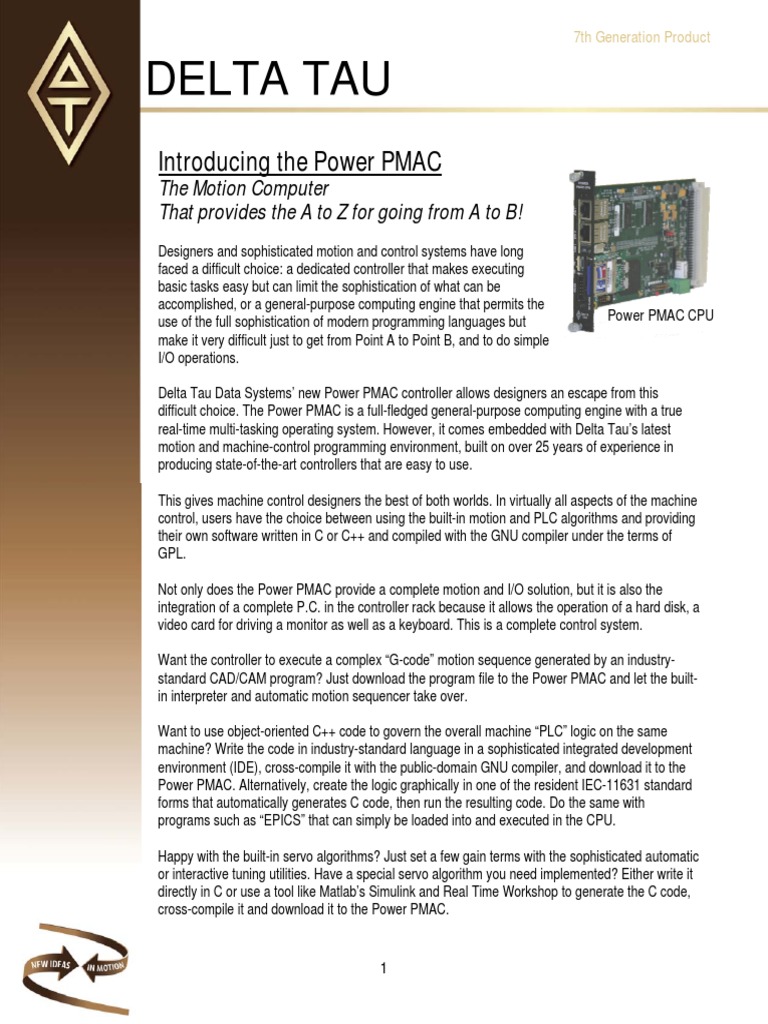 Introducing The Power Pmac | PDF