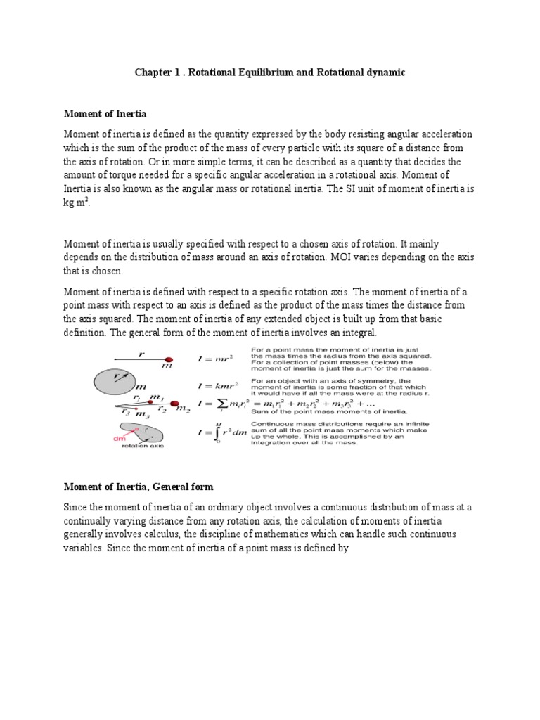 Rotational Equilibrium and Rotational Dynamic 2 | PDF | Torque | Rotation Around A Fixed Axis