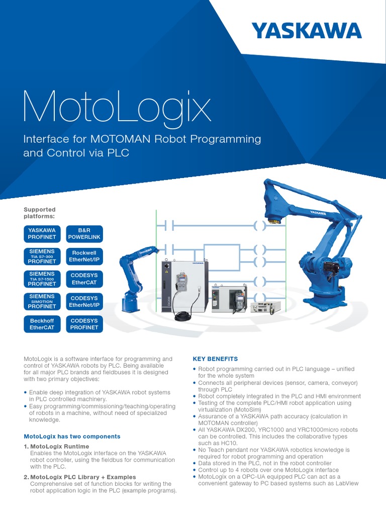 MotoLogix: An Innovative Software Interface that Enables PLC Control and Programming of YASKAWA ...