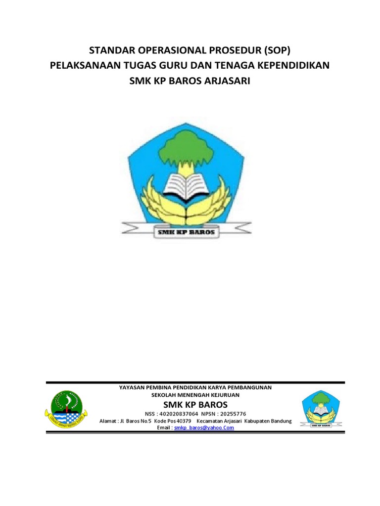 Cover Sop Tugas Guru | PDF