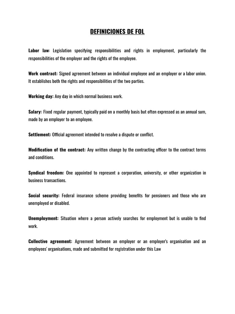 Definiciones de Fol | PDF