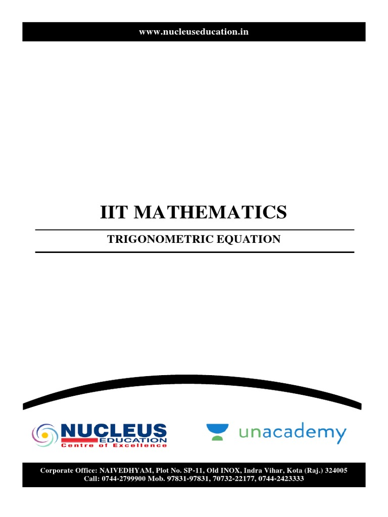Trigonometric Equation Solutions Analysis | PDF | Trigonometric ...
