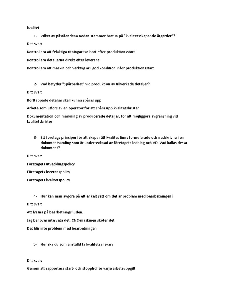 Kvalitet | PDF