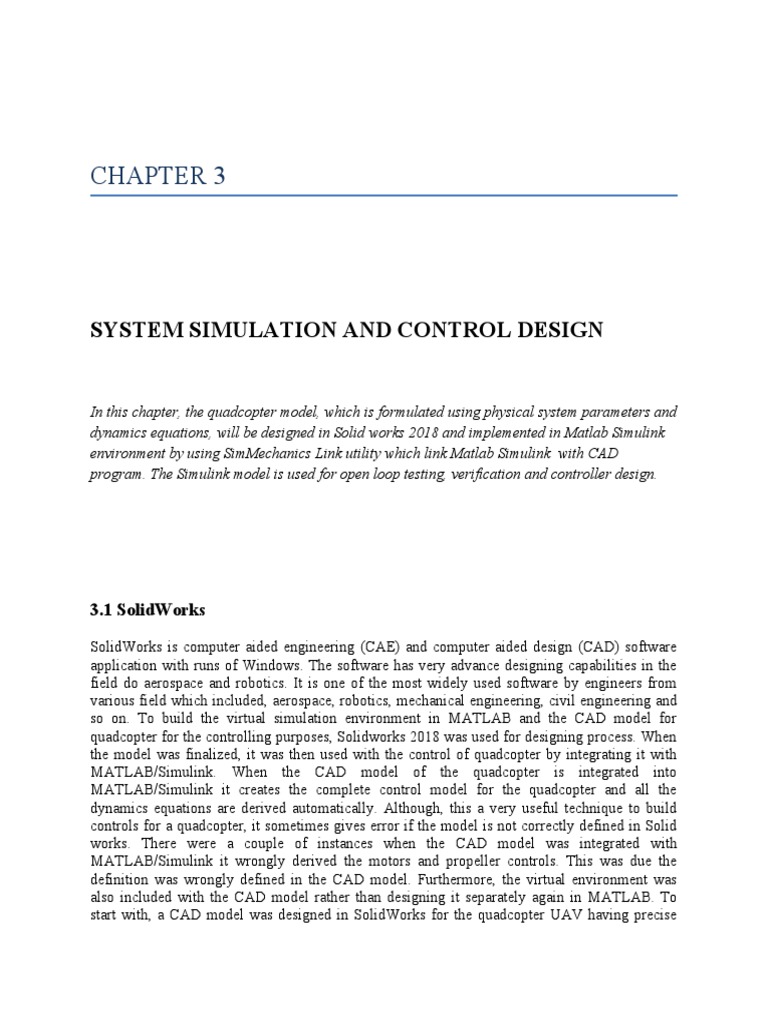 Chapter 3 Drone | Download Free PDF | Matlab | Control Theory