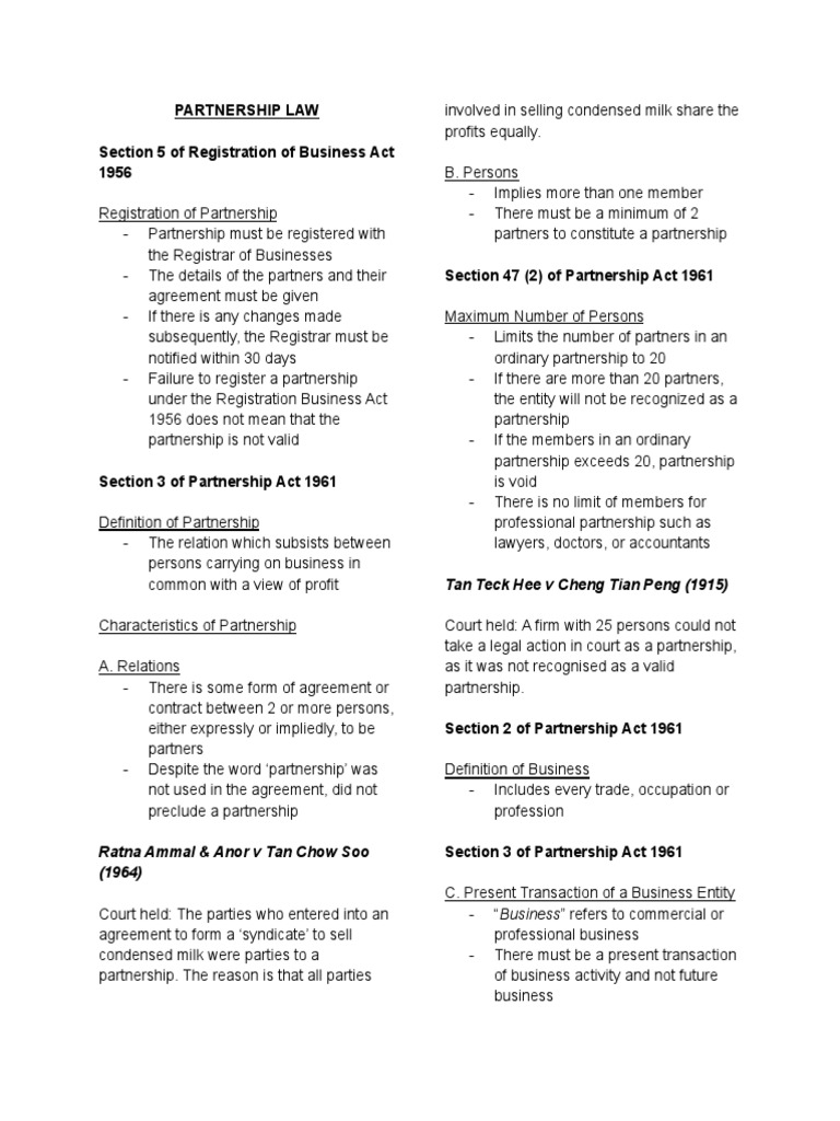 Essential Elements of Partnership Law | PDF | Partnership | Corporations