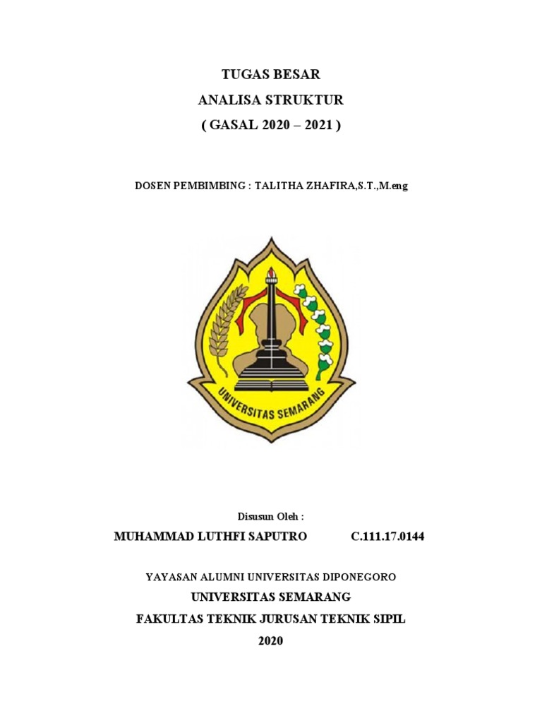 Tugas Besar Analisa Struktur 2020 Pdf Disability Sports 