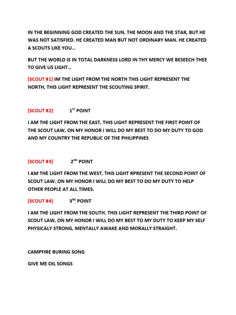 Campfire Ceremony | PDF