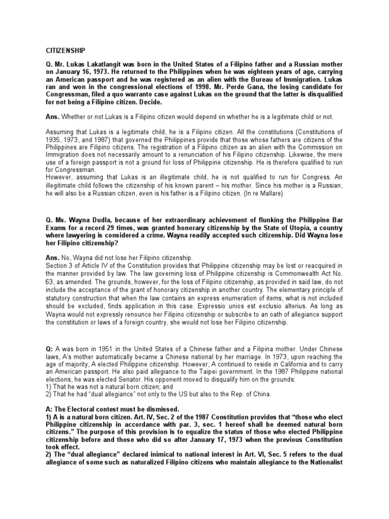 CITIZENSHIP | Download Free PDF | Citizenship | Naturalization