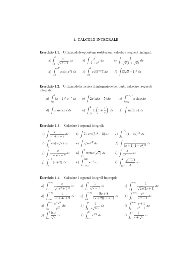Calcolo Integrale | PDF