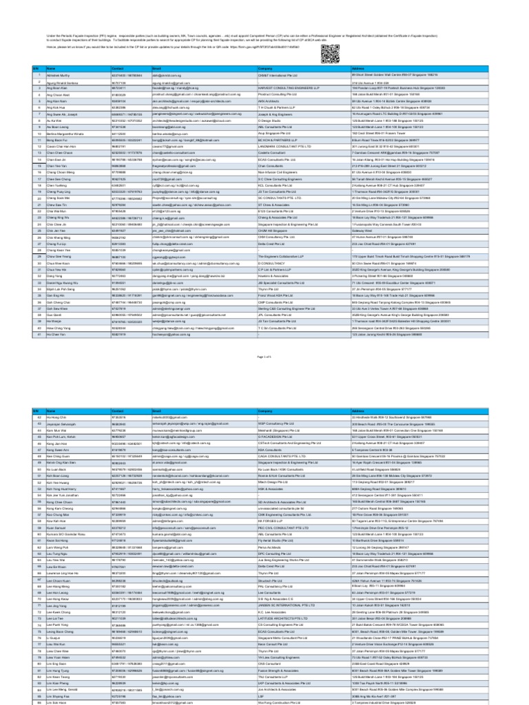 CP List for Façade Inspection: Responsible Parties Can Search for ...