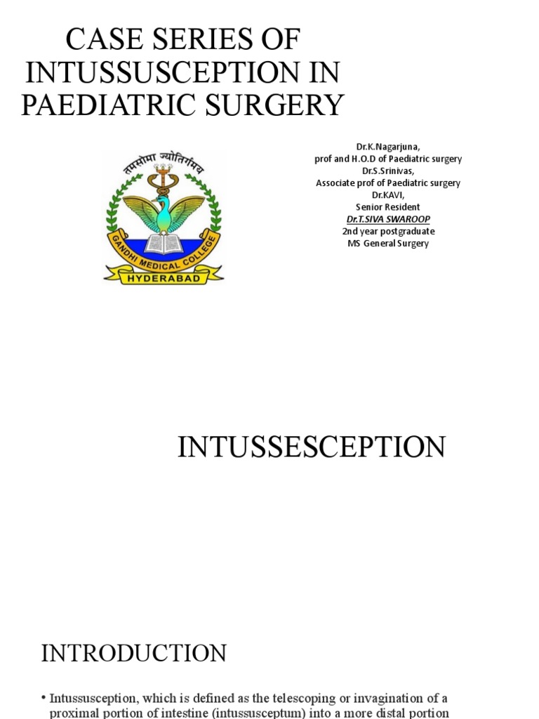 Intussusception in Pediatric Surgery Cases | PDF | Medical Specialties ...