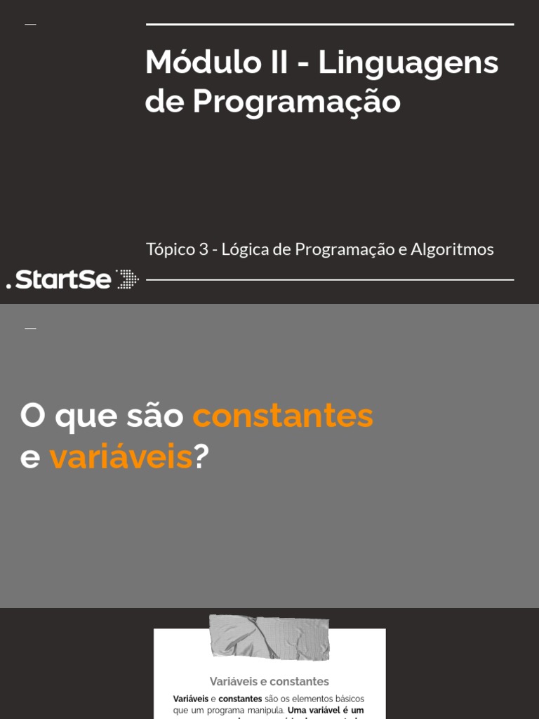Modulo 2 Aula 15 Tipos de Dados e Operadores | Download grátis PDF ...