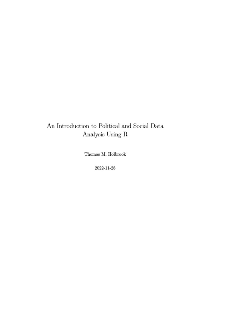 An Introduction To Political and Social Data Analysis Using R | PDF ... An Introduction To Political and Social Data Analysis Using R | PDF ...