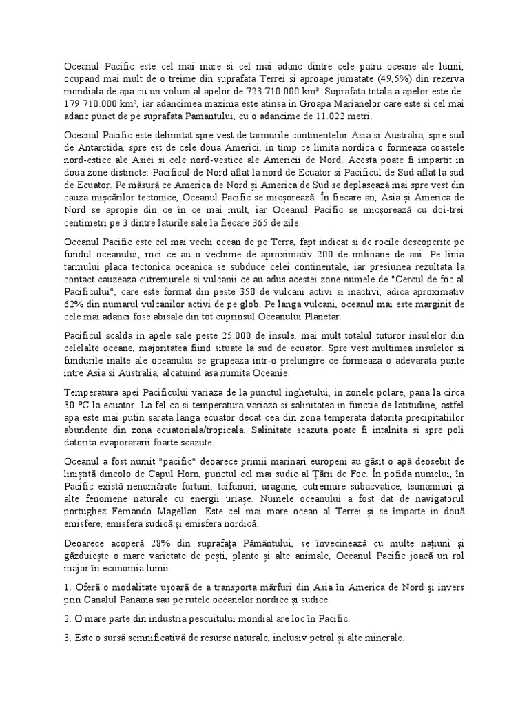 Oceanul Pacific | PDF