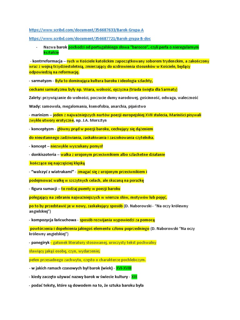 Barok Polski | PDF