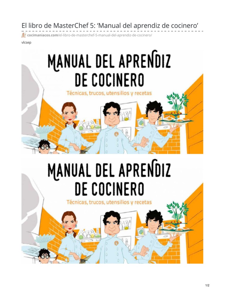 Manual MasterChef: Aprende a Cocinar | PDF