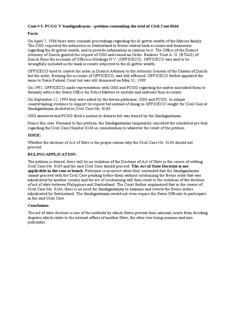 5 PCGG V Sandiganbayan 2 | PDF | Lawsuit | Trials