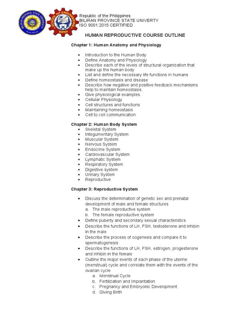 Human Reproductive Course Outline | PDF | Menstrual Cycle | Human Body