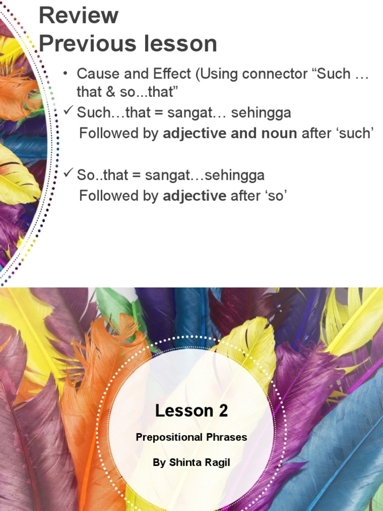 Lesson 2 Prepositional Phrases | PDF | English Grammar | Preposition ...