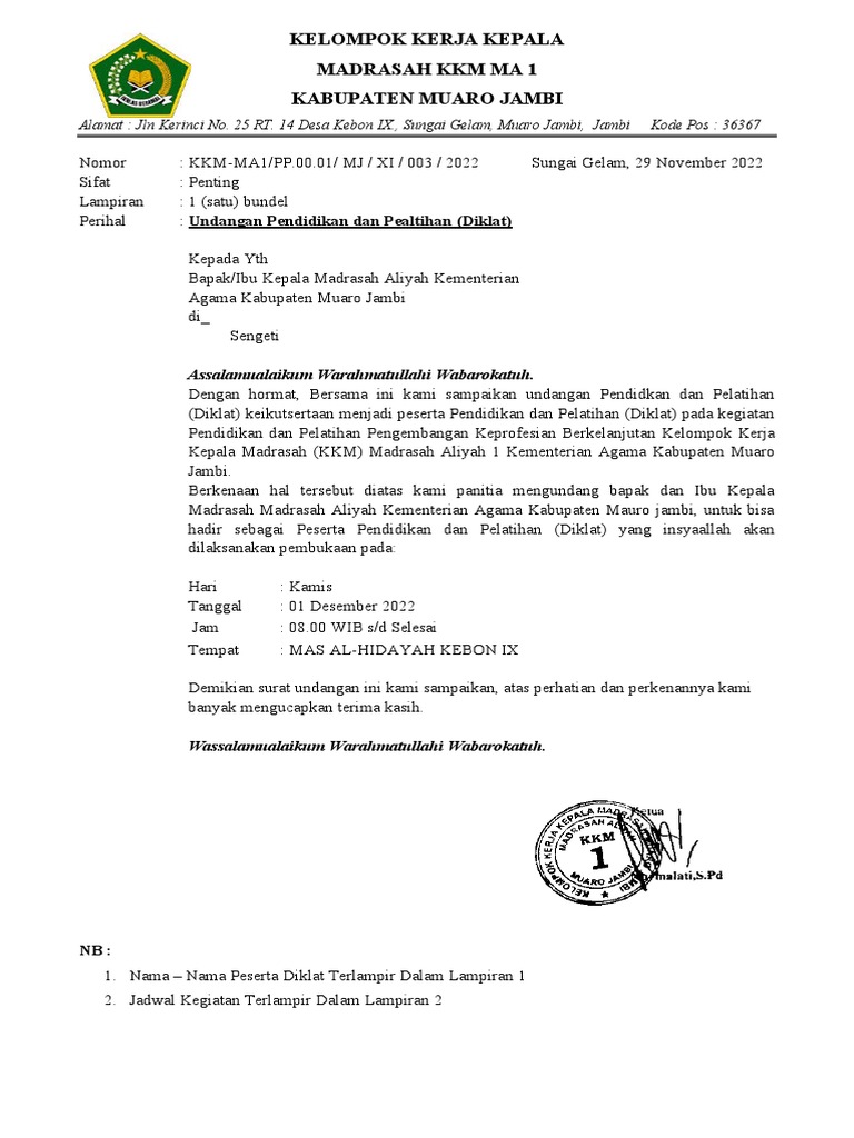 Rencana Kegiatan KKM Aliyah 1 Ma | PDF