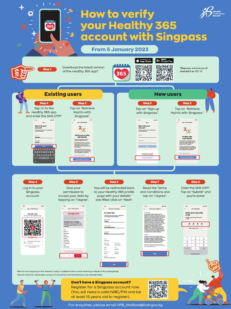 h365 Stepbystep Guide Singpass Verification | PDF