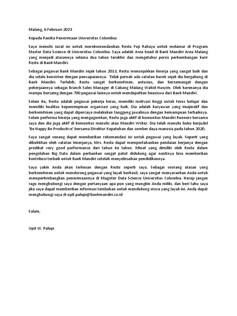 Rekomendasi Bu Upit | PDF