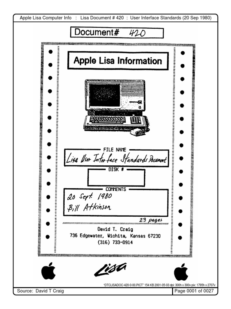 Lisa UI Standards Sept 1980 | PDF | Graphical User Interfaces | Office ...