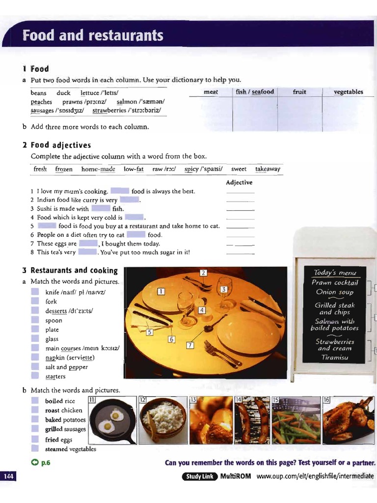 Food Vocabulary | PDF