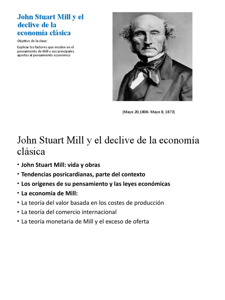 Clase 6 John Stuart Mill A | PDF | John Stuart Mill | Ciencias económicas