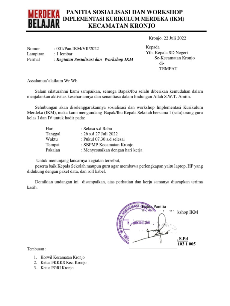 Undangan Workshop Ikm | PDF