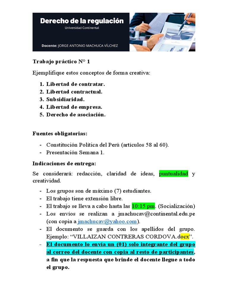 Der Reg Semana 1 TP N 1 | PDF