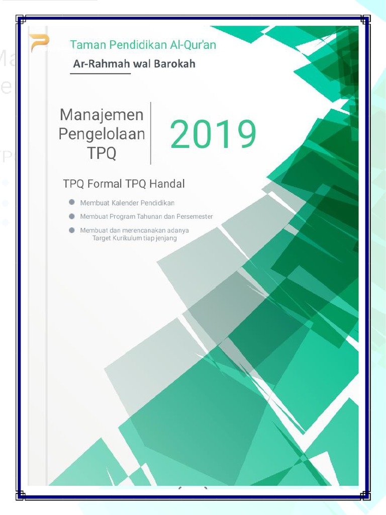 BUKU Manajemen Pengelolaan TPQ | PDF