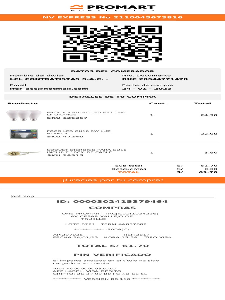 Voucher Promart | PDF