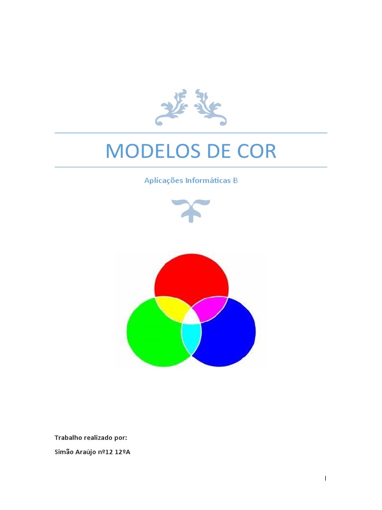 Modelos de Cor | PDF | Cor | Modelo de cores RGB