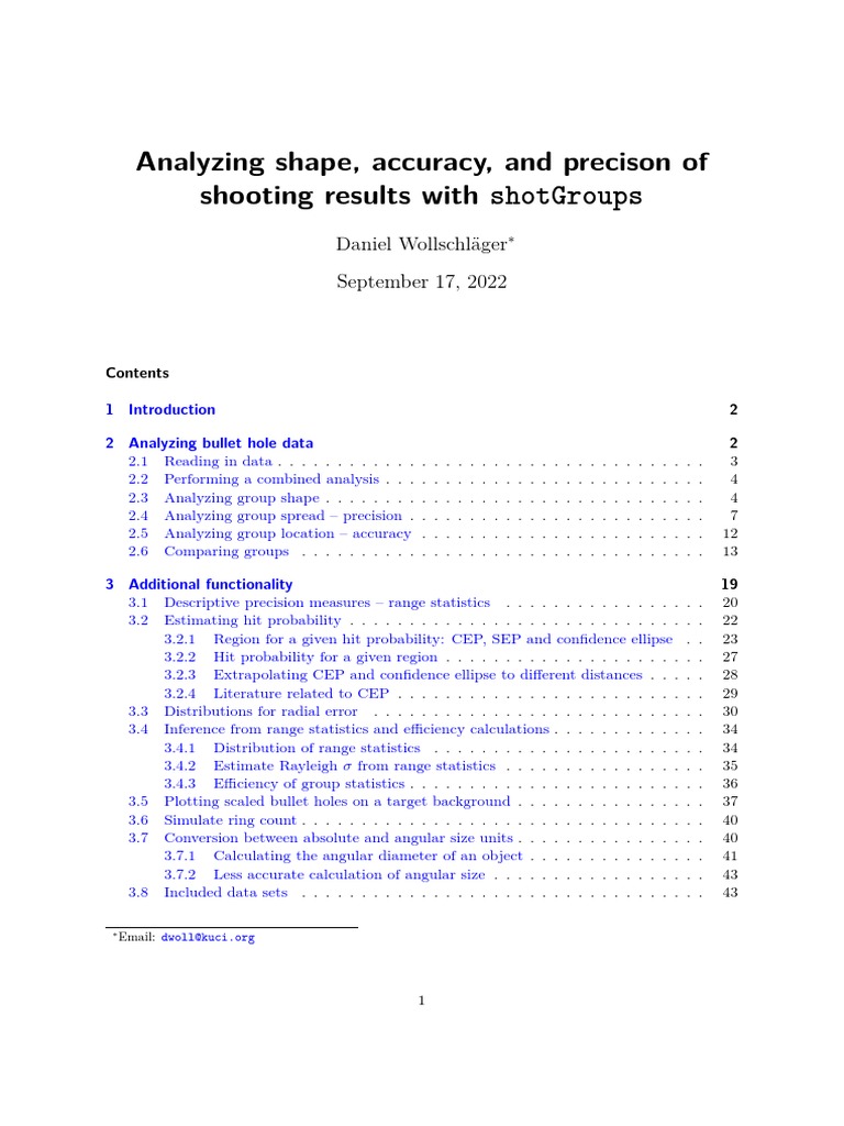 Shot Groups | PDF | Accuracy And Precision | Normal Distribution
