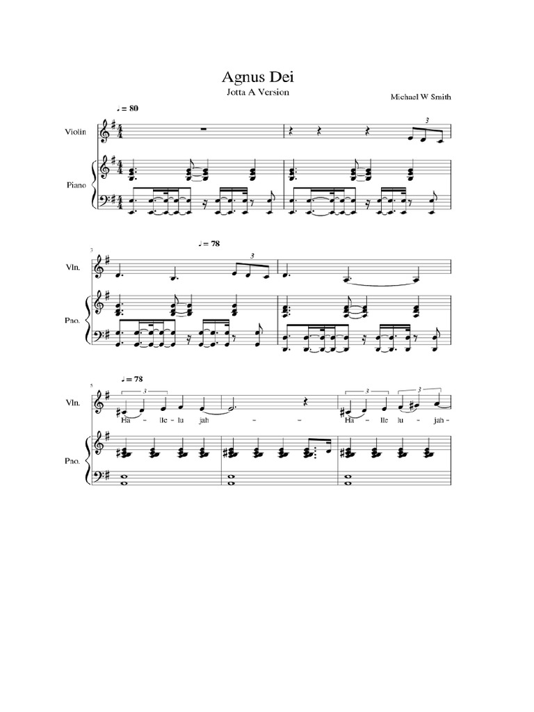 Partituras - Agnus Dei | PDF