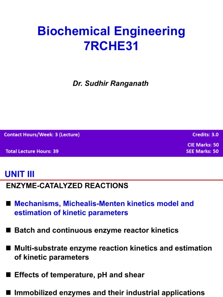 Lecture 14-Estimation of MM Kinetic Parameters | PDF | Chemical ...