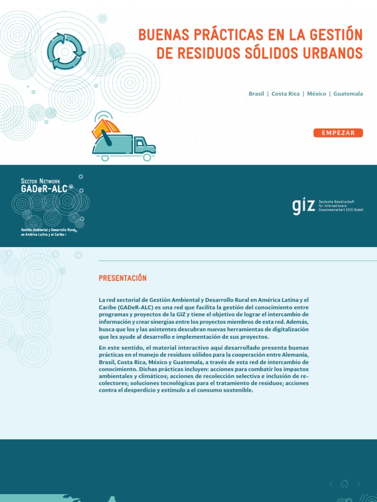 Buenas Practicasenla Gestionde Residuos Solidos Urbanos | PDF | Residuos | Vertedero